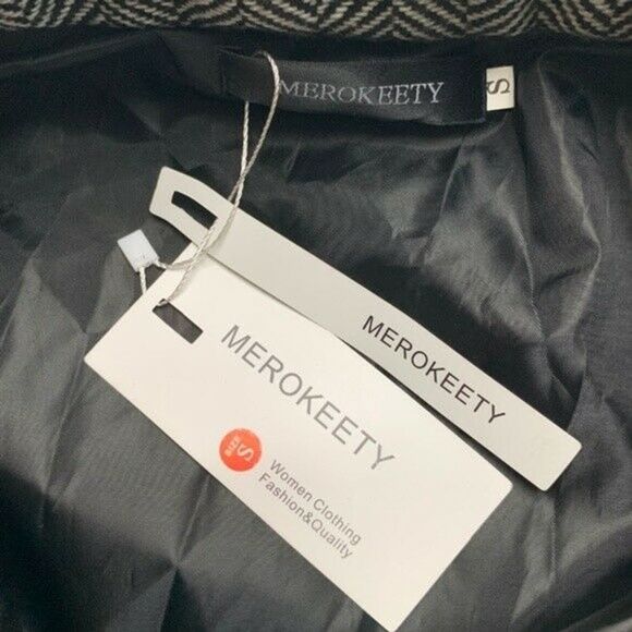 Merokeety | Jackets & Coats | Merokeety Herringbone Quilted Zipped ...